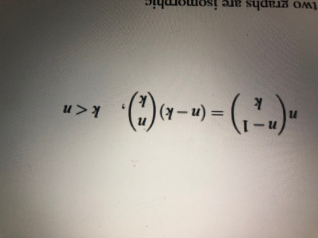 Solved n = (n - k) k | Chegg.com