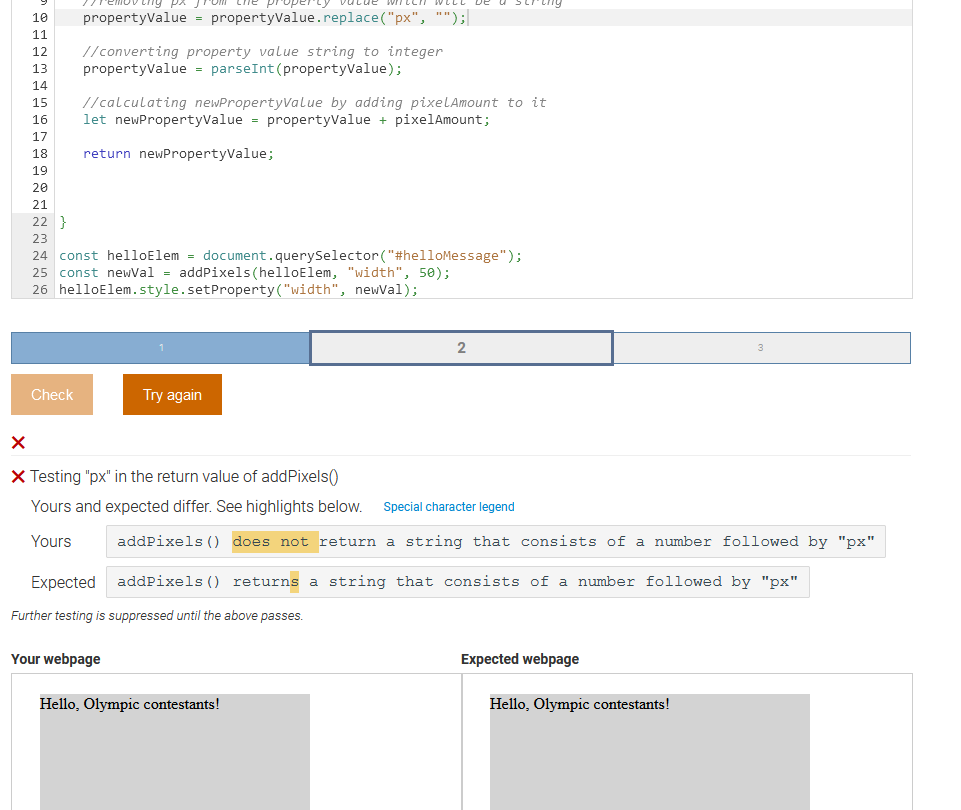 Solved propertyValue = propertyValue replace ("px′," " ); | Chegg.com