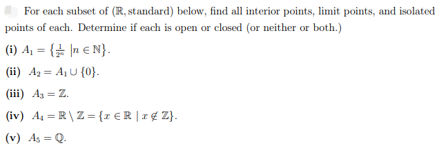Solved For each subset of (R, standard) below, find all | Chegg.com