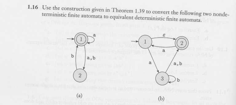 Solved 1.16 ﻿Use the construction given in Theorem 1.39 ﻿to | Chegg.com
