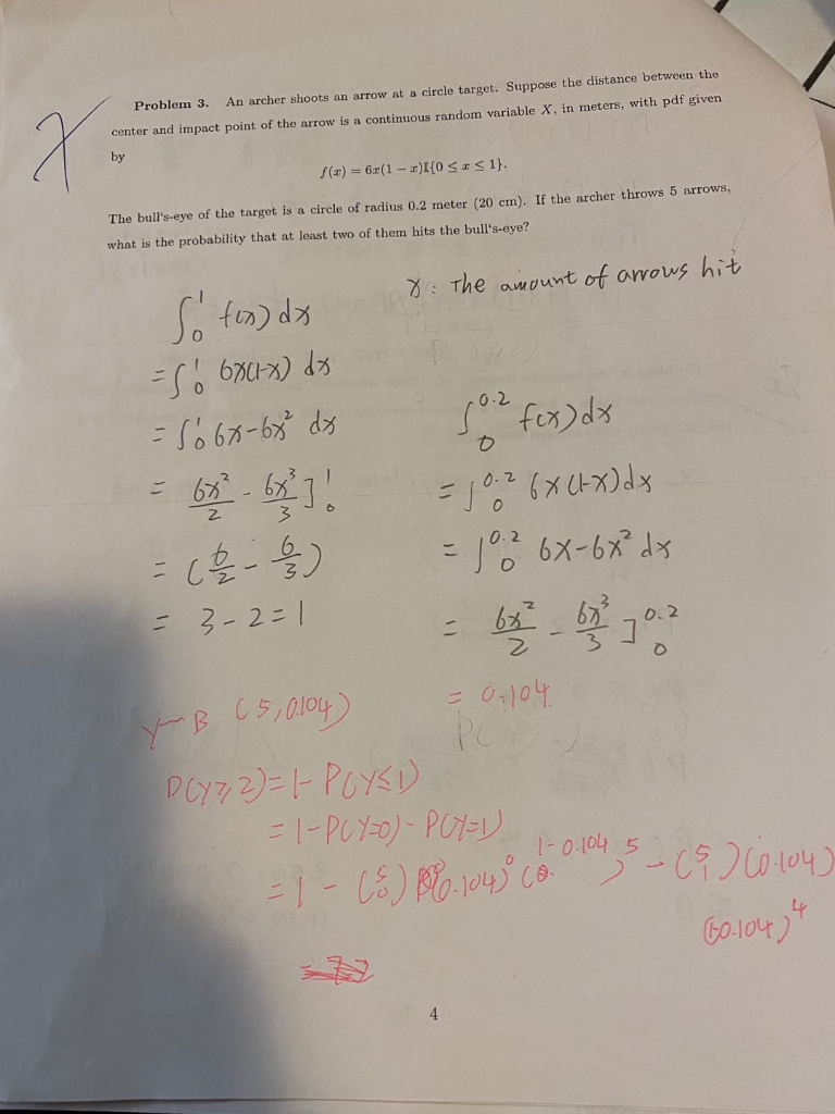 Solved Problem 3. An archer shoots an arrow at a circle | Chegg.com