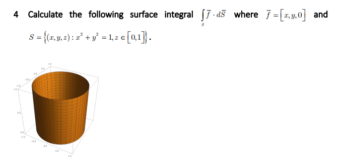 Solved 4 Calculate the following surface integral [7.d5 | Chegg.com