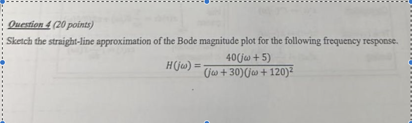 Solved Question 4 (20 points) Sketch the straight-line | Chegg.com