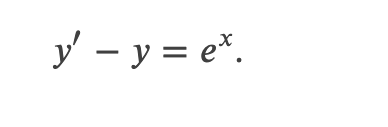 Solved y' – y = ex. | Chegg.com