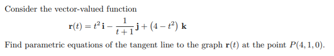 Solved Consider the vector-valued function 1 t +1 Find | Chegg.com