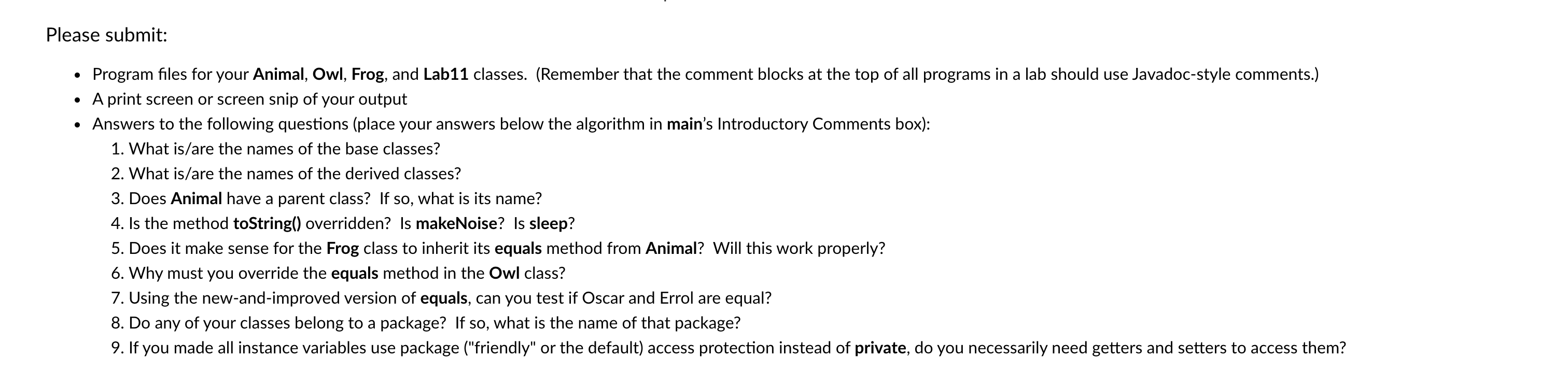 Solved In this lab, you will create four classes: 1. a | Chegg.com