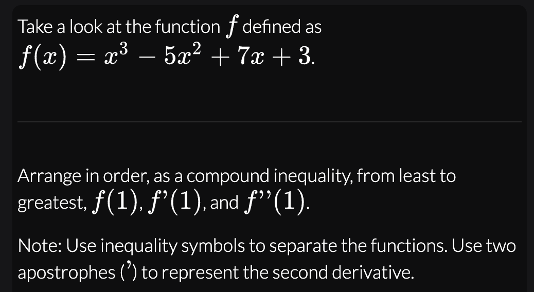 Solved Take a look at the function f ﻿defined | Chegg.com