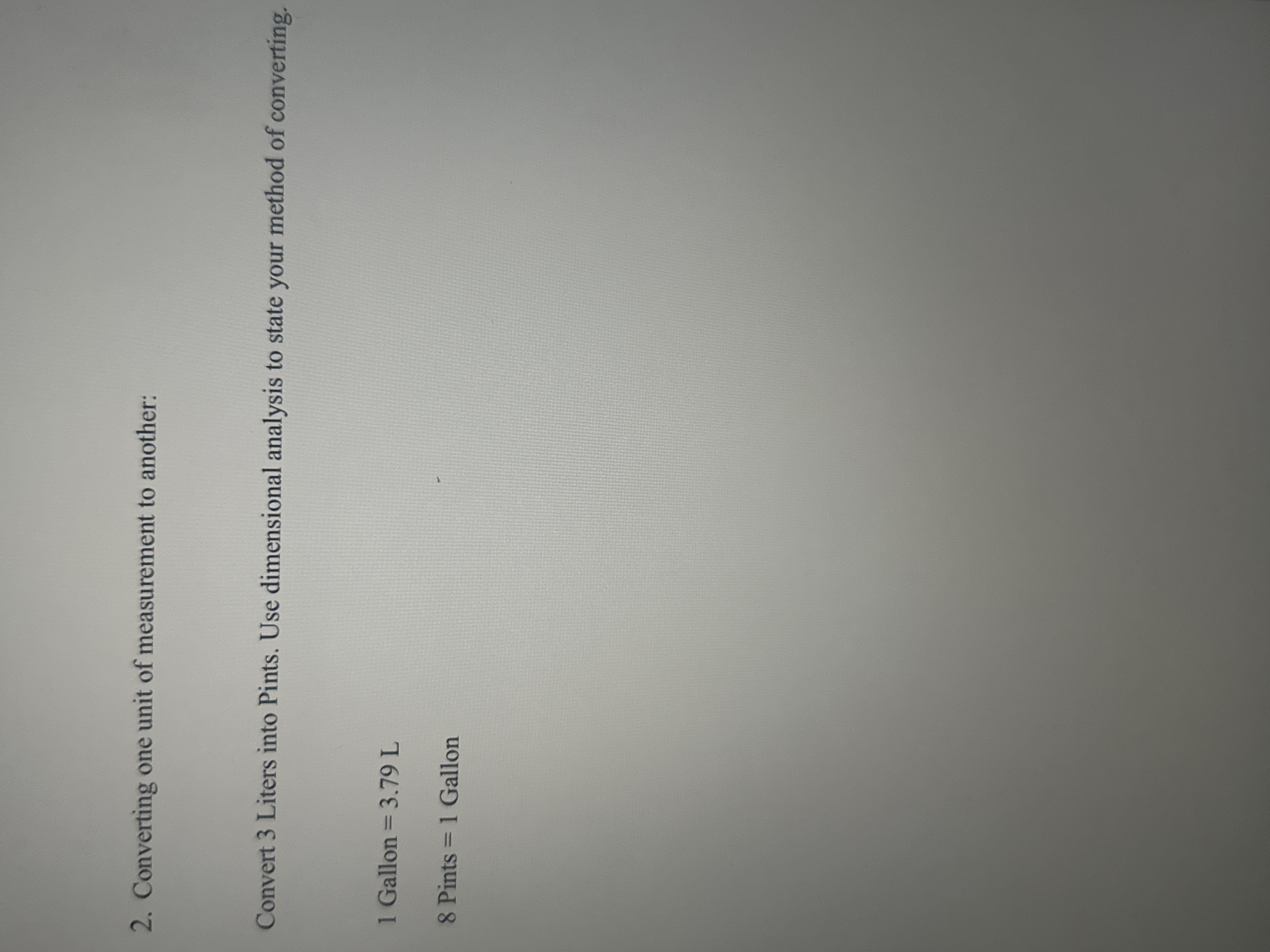 Solved Converting one unit of measurement to another:Convert | Chegg.com