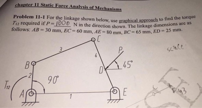 Solved chapter 11 Static Force Analysis of Mechanisms | Chegg.com