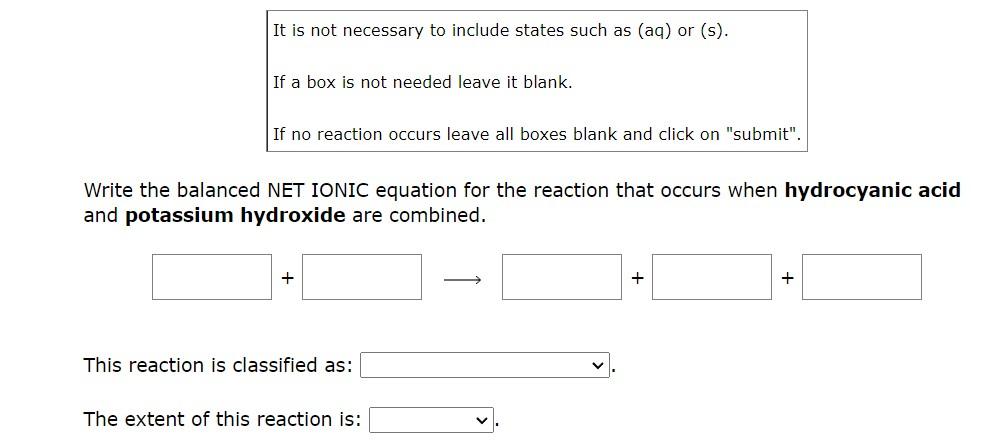 Solved ~Classification: either product or reactant | Chegg.com