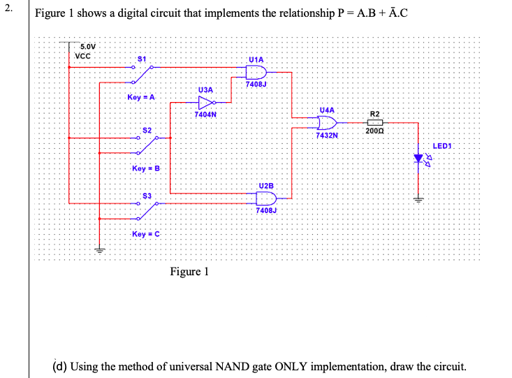 Solved Figure 1 ﻿shows a digital circuit that implements the | Chegg.com