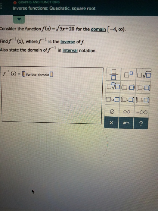 Solved GRAPHS AND FUNCTIONS Inverse functions: Quadratic, | Chegg.com