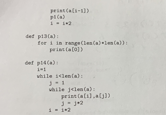 Solved 5. (16 points) Determine the big-O running time of | Chegg.com