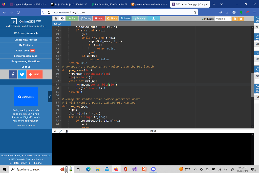 Solved i posted a while ago asking for help with code and | Chegg.com