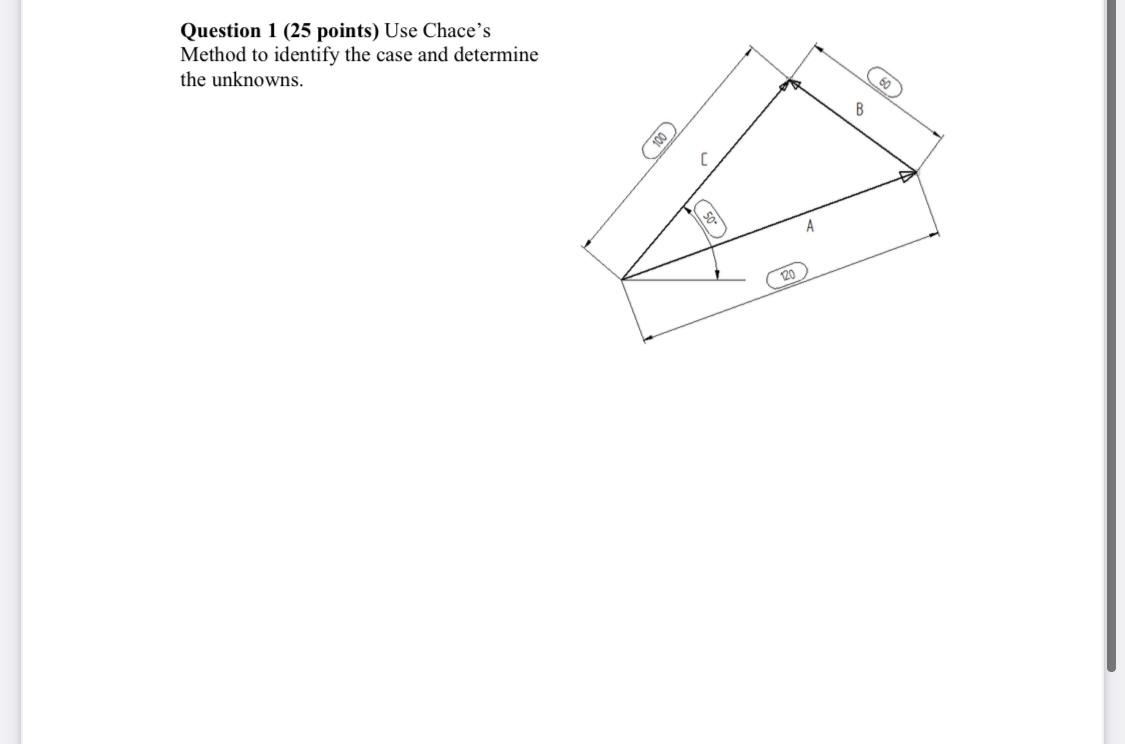 Solved Question 1 (25 points) Use Chace's Method to identify | Chegg.com