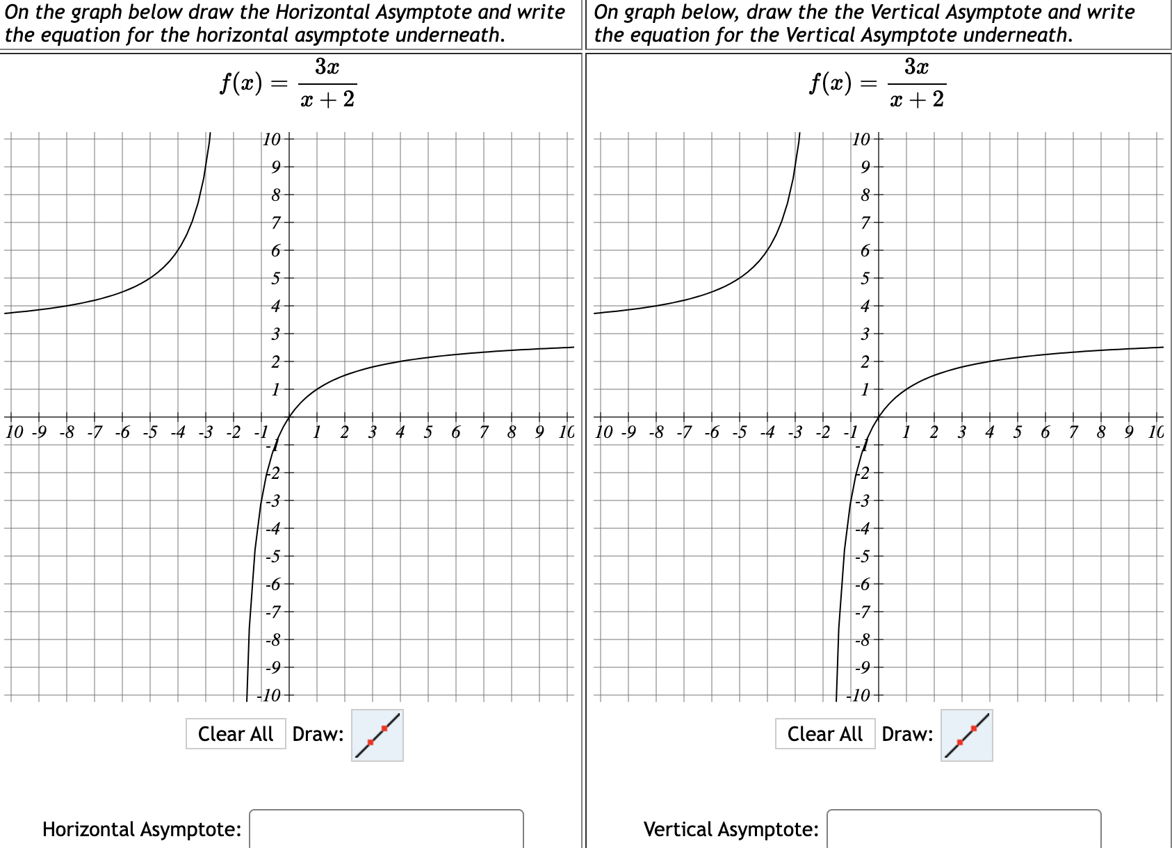 Solved On the graph below draw the Horizontal Asymptote and | Chegg.com
