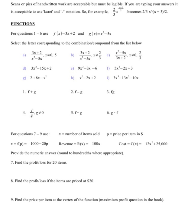 Solved Scans or pics of handwritten work are acceptable but | Chegg.com