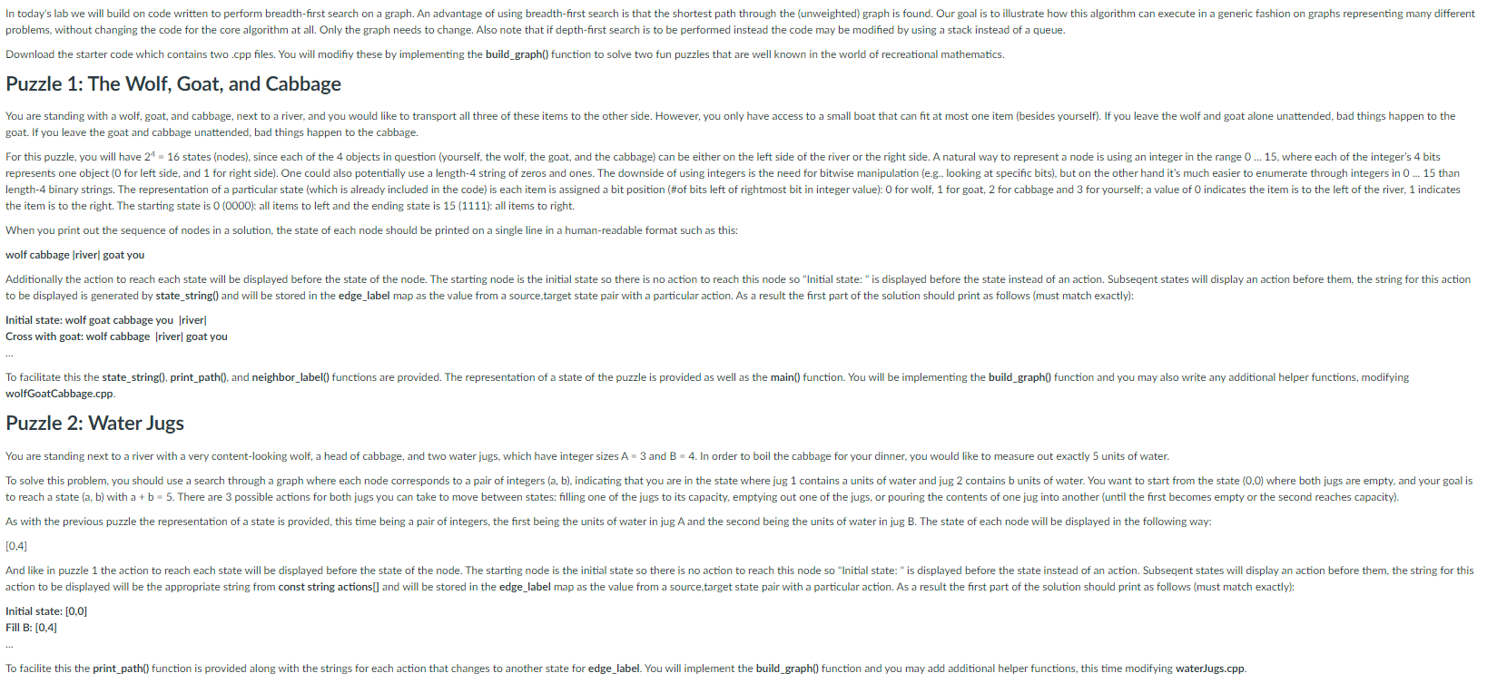 Solved GIVEN CODE wolfGoatCabbage.cpp #include | Chegg.com