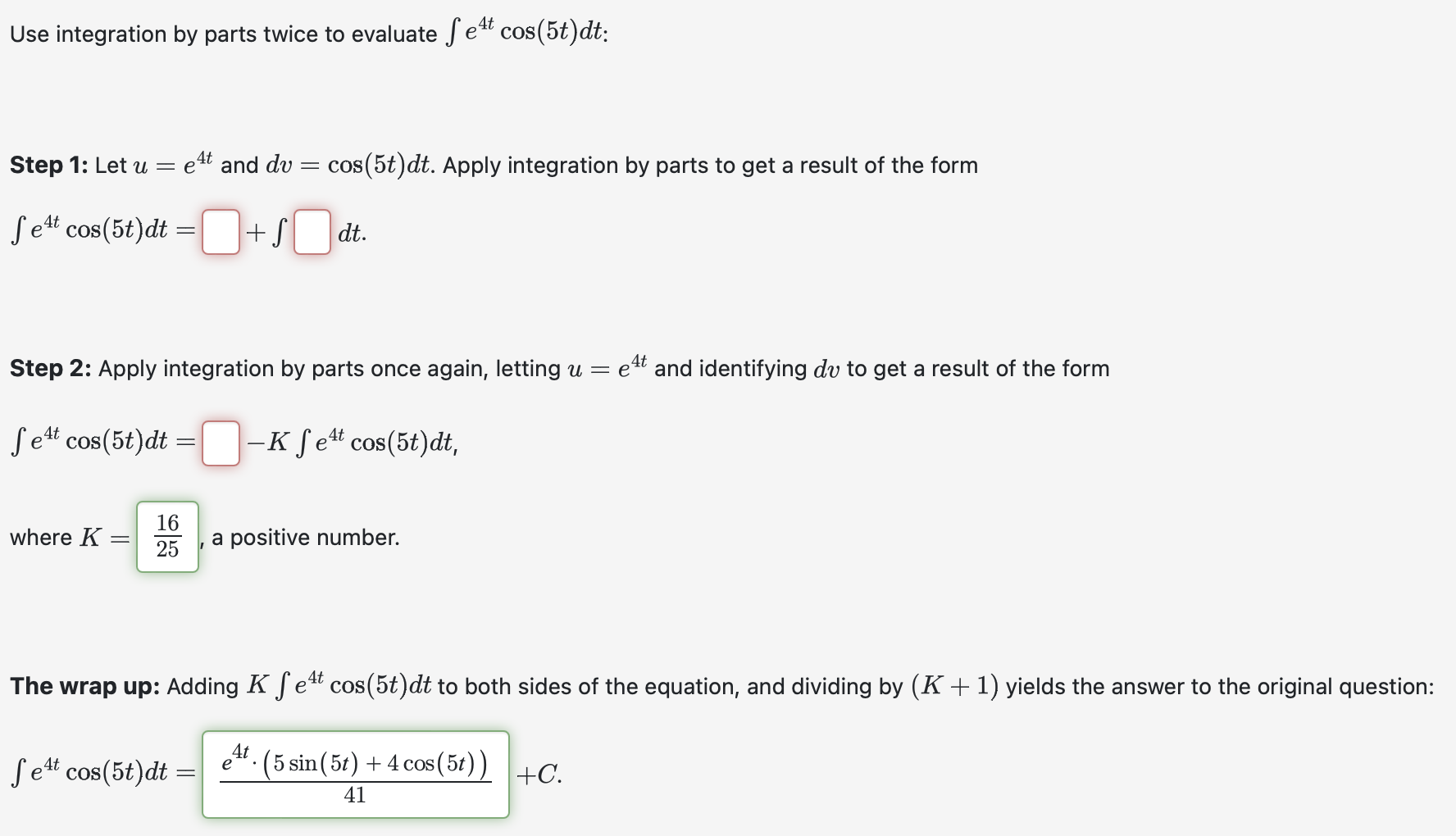 Solved Use integration by parts twice to evaluate | Chegg.com