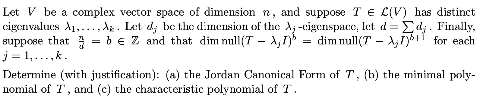 Solved Let V be a complex vector space of dimension n, and | Chegg.com