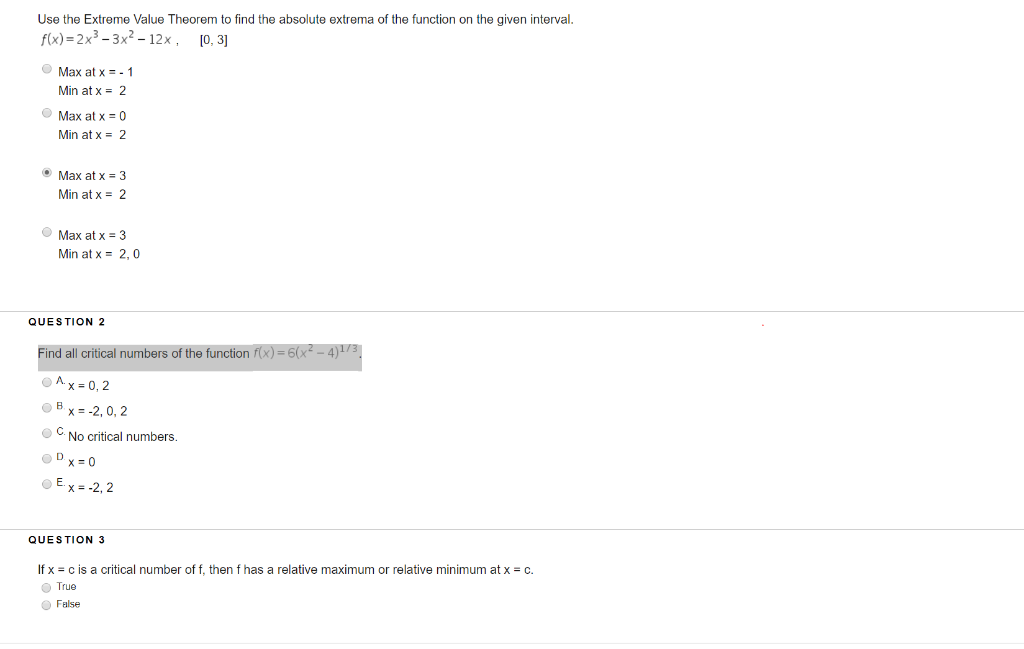 Solved Use the Extreme Value Theorem to find the absolute | Chegg.com
