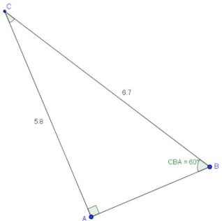 Solved 1. Explain why the smallest catheter in triangle ABC | Chegg.com
