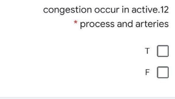 Solved congestion occur in active. 12 process and arteries T | Chegg.com