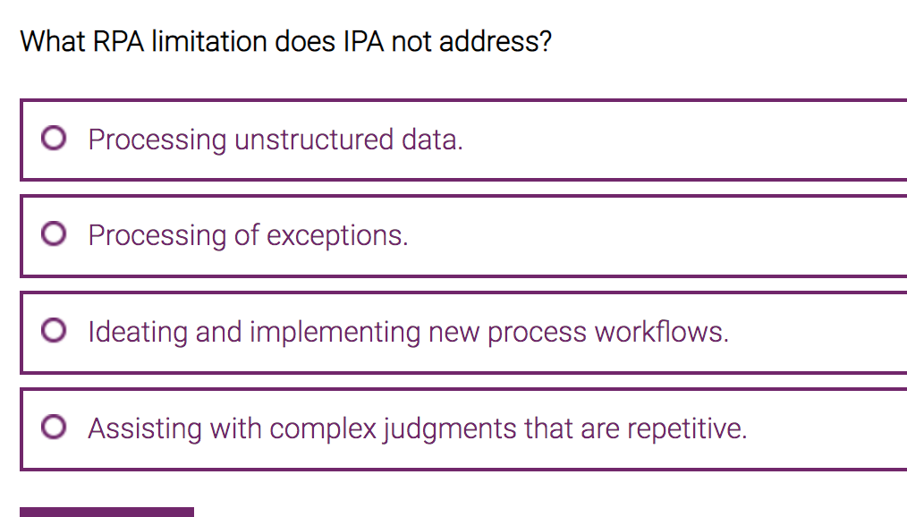 Solved Which description of RPA is most accurate? RPA is no | Chegg.com