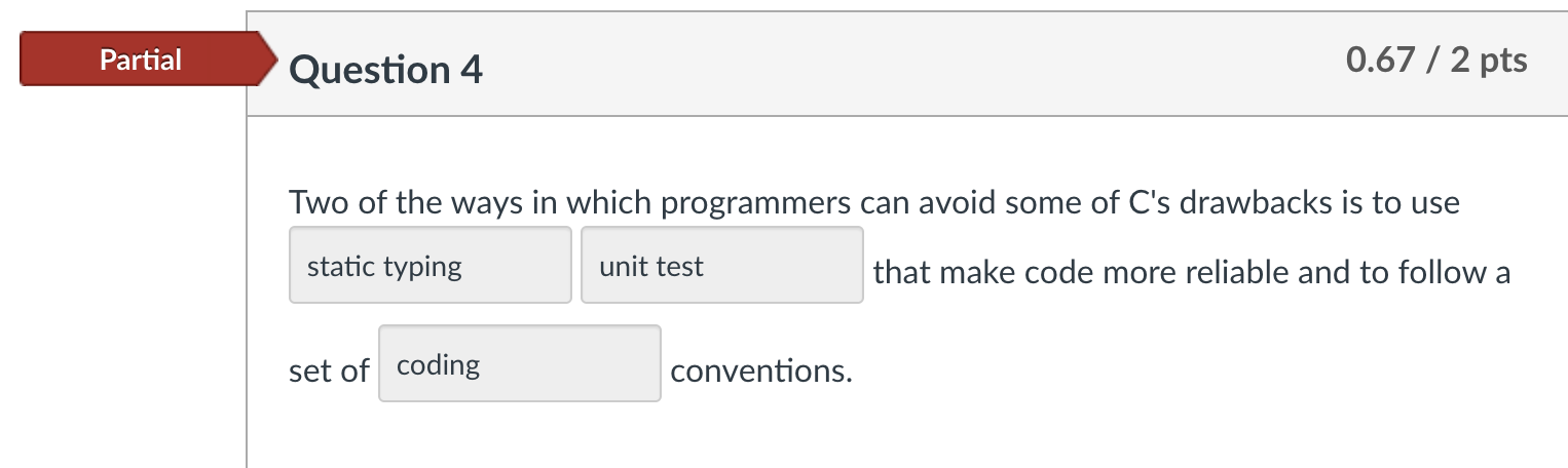 Solved Two of the ways in which programmers can avoid some | Chegg.com