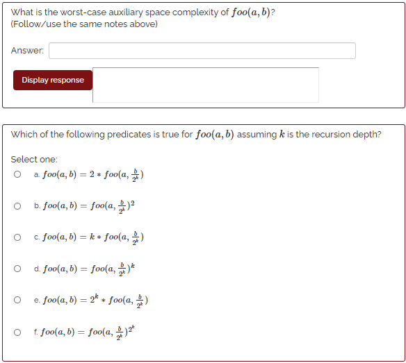 Solved What Is The Expected Time Complexity Given The