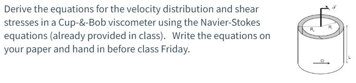 Solved Derive the equations for the velocity distribution | Chegg.com
