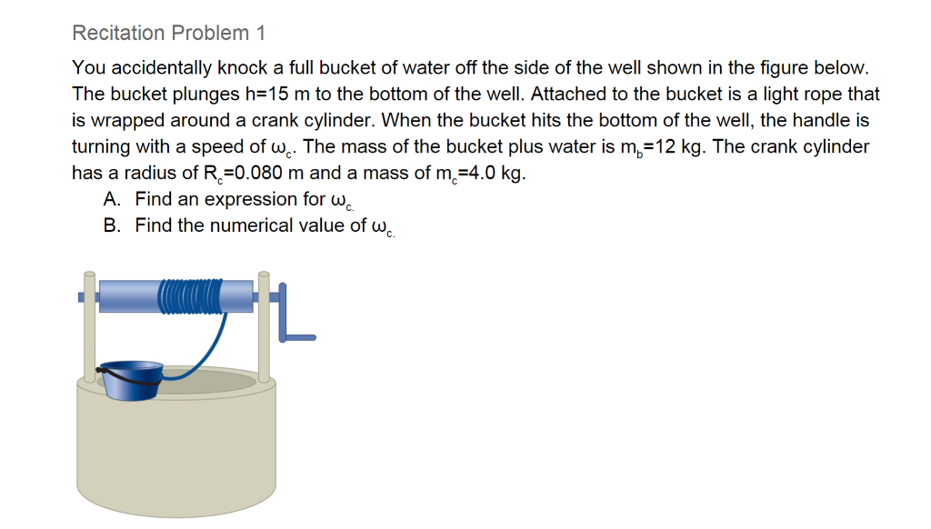 Solved Recitation Problem 1. You accidentally knock a full | Chegg.com