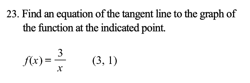 Solved 23. Find an equation of the tangent line to the graph | Chegg.com