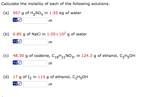 Solved Calculate the mole fraction of each solute and | Chegg.com