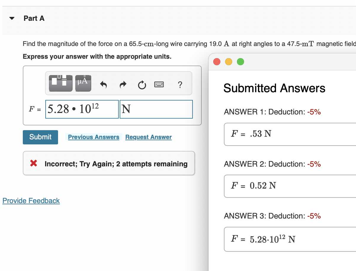 Solved Find the magnitude of the force on a 65.5−cm-long | Chegg.com