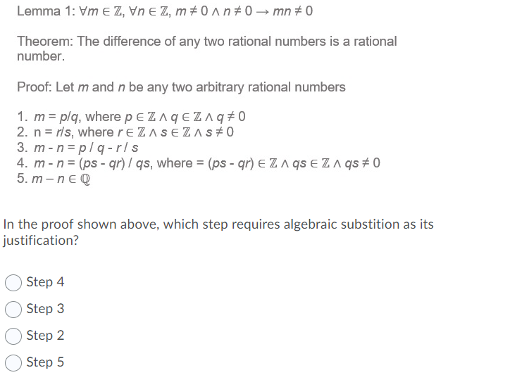 Solved Lemma 1: Vm = Z, Vn € Z, m#01# 0 → mn # 0 Theorem: | Chegg.com