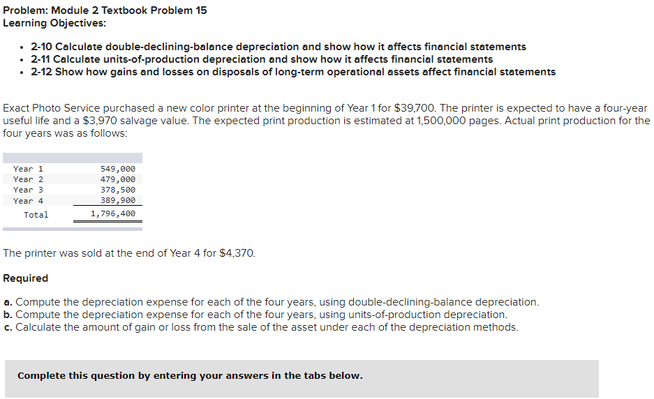 Solved Problem: Module 2 Textbook Problem 15 Learning | Chegg.com