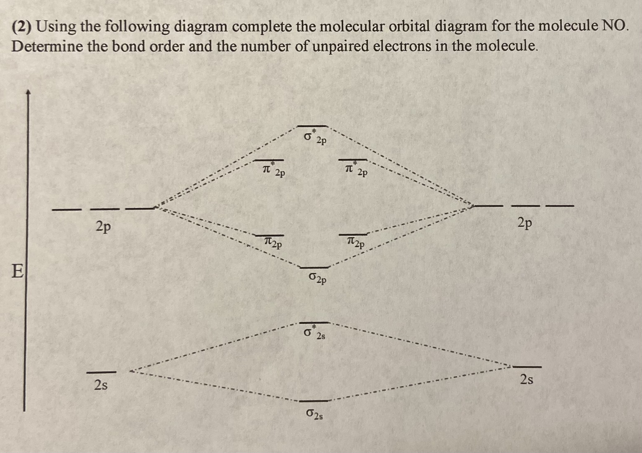 Solved (2) Using the following diagram complete the | Chegg.com