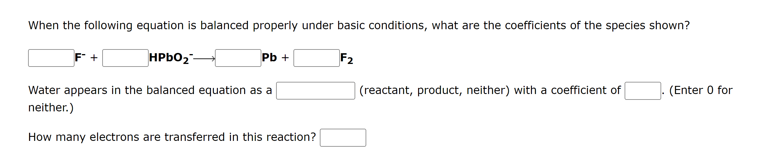 Solved When the following equation is balanced properly | Chegg.com