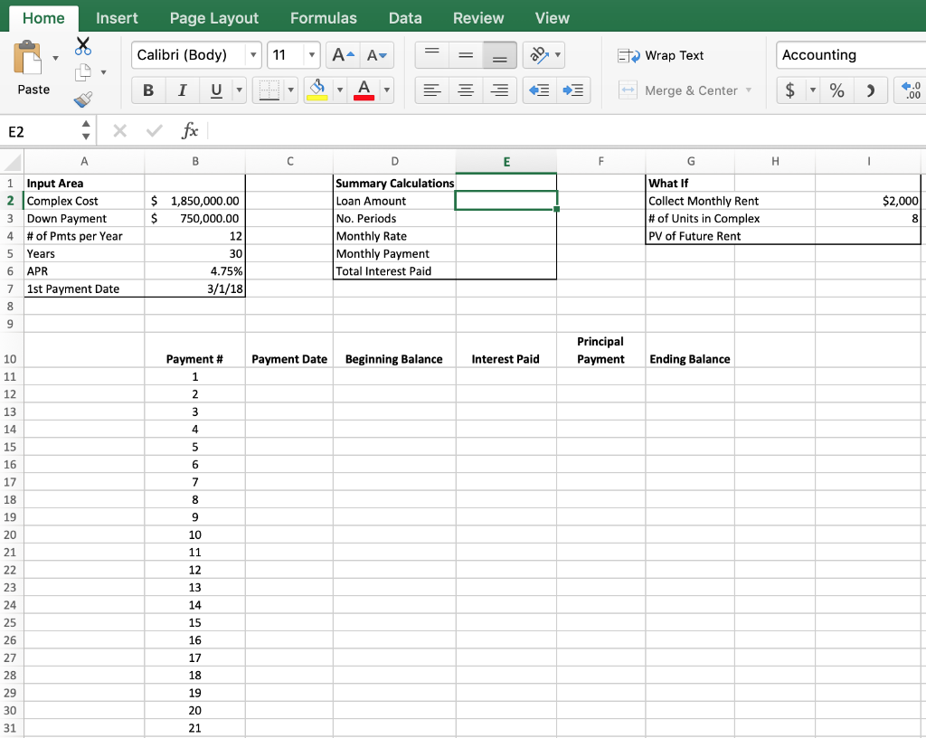 Solved Home Insert Page Layout Formulas Data Review View | Chegg.com