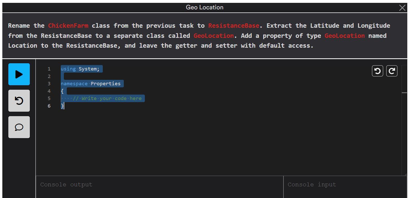 Solved Geo Location Use c#, ****** USE C# Use the same | Chegg.com