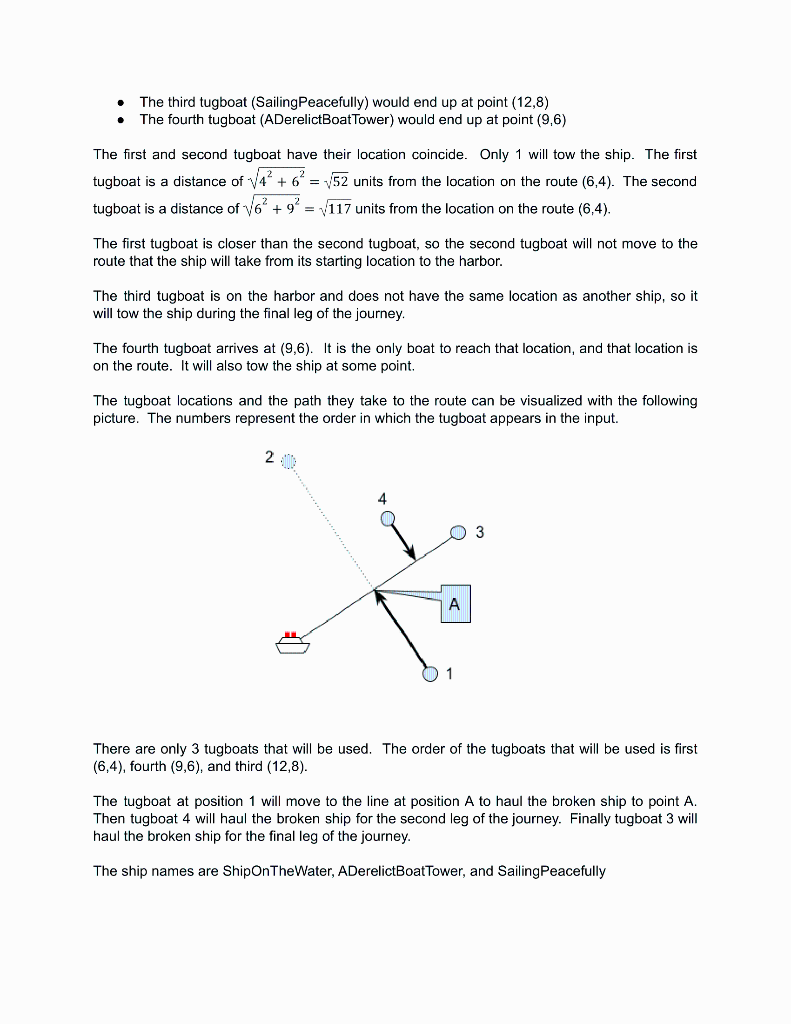 Solved Tugboat Troubles Objective Give practice with sorting | Chegg.com