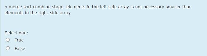 Solved n merge sort combine stage, elements in the left side | Chegg.com