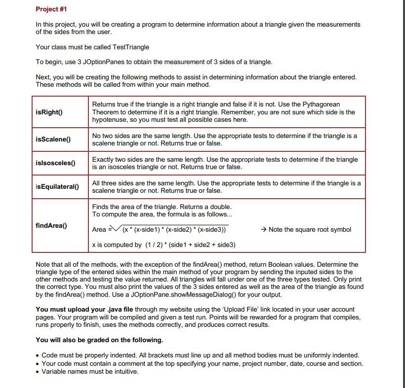 Solved Project #1 In this project, you will be creating a | Chegg.com