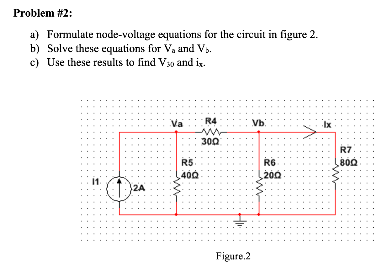 Solved Problem \#2: a) Formulate node-voltage equations for | Chegg.com