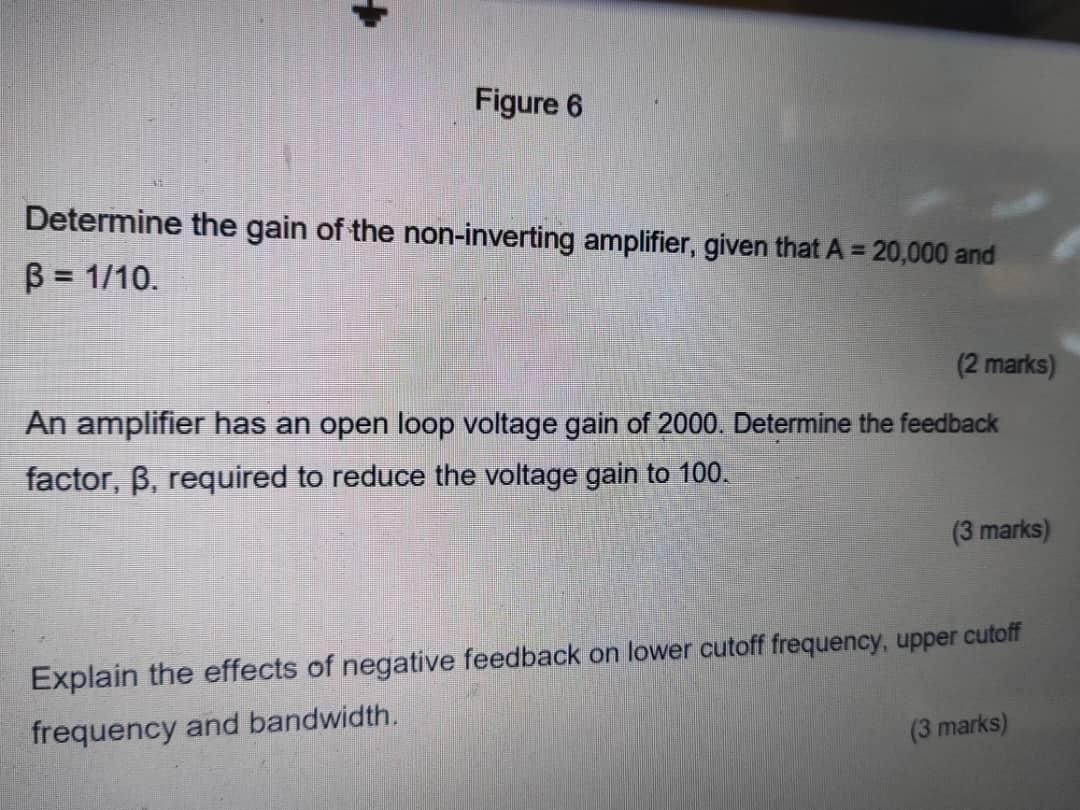 Solved Figure 6 Determine the gain of the non-inverting | Chegg.com