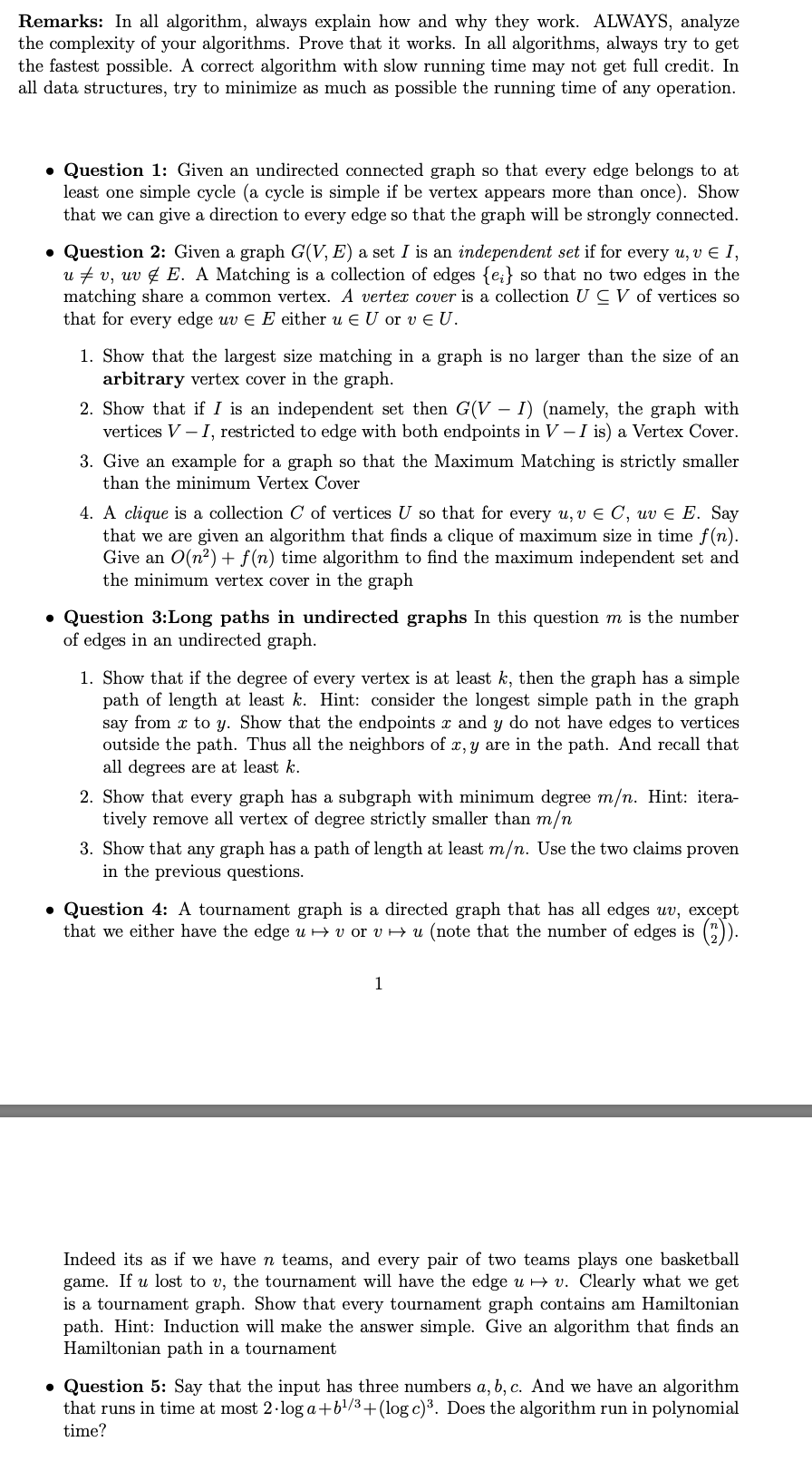 Remarks: In all algorithm, always explain how and why | Chegg.com