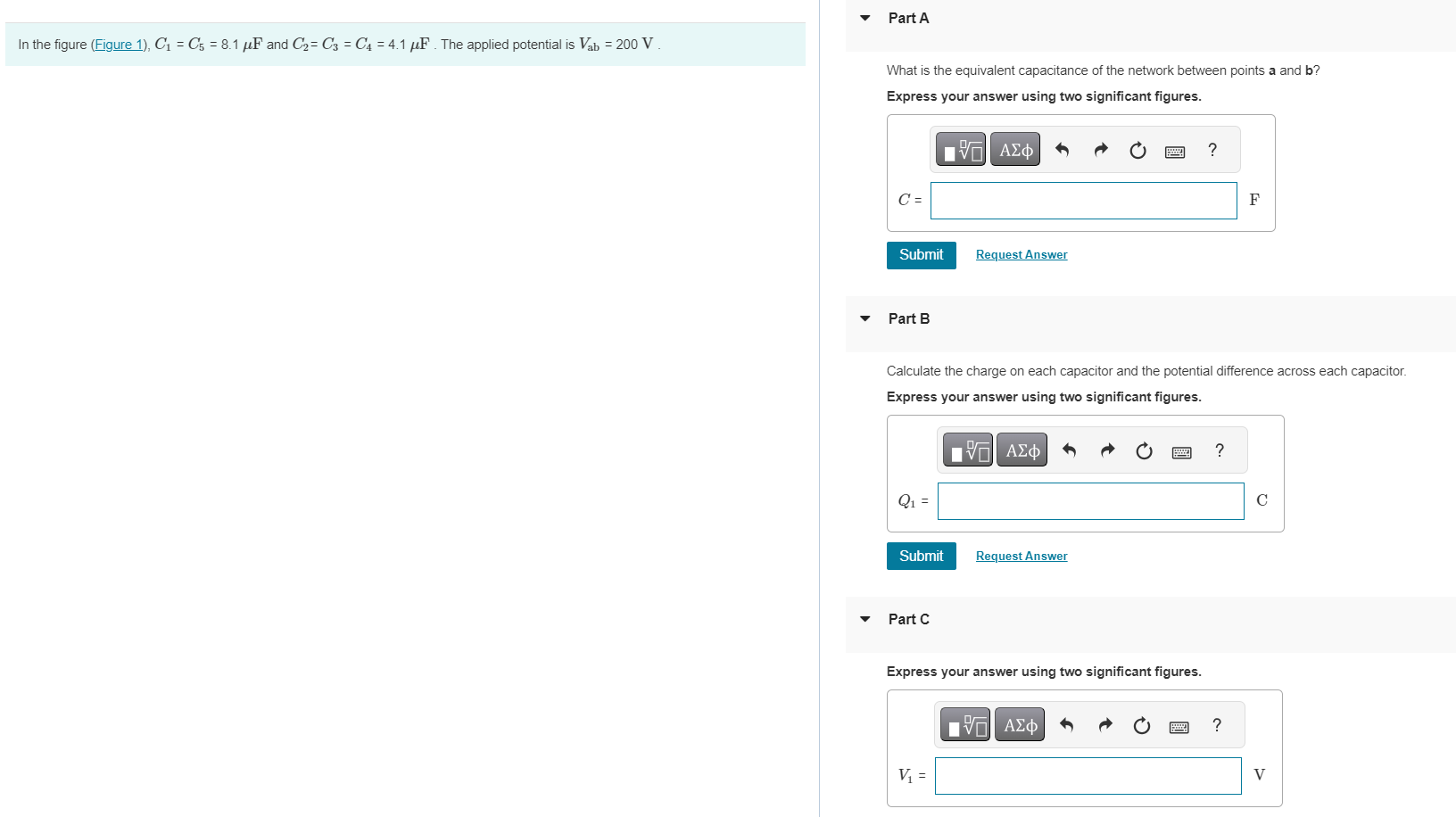 In the figure (Figure 1), C1=C5=8.1μF and | Chegg.com