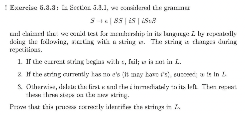 Solved Exercise 5.3.1: Prove that if a string of parentheses | Chegg.com