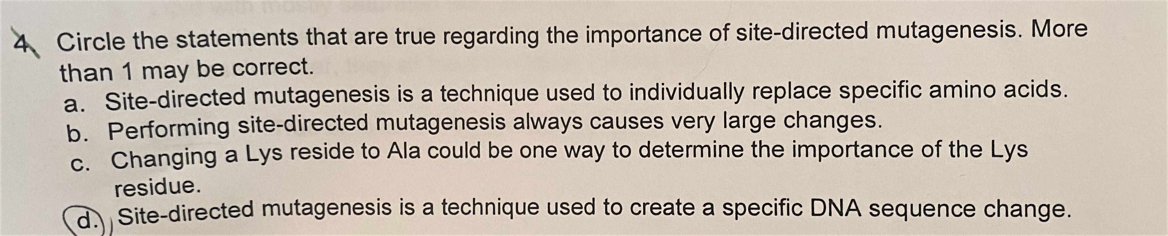 Solved Circle the statements that are true regarding the | Chegg.com